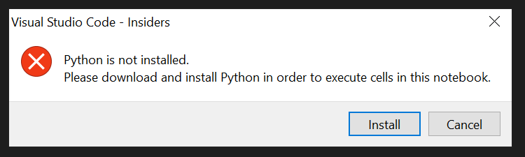 Running Python Code In A Jupyter Notebook Fails To Install Missing Notebook Dependencies · Issue