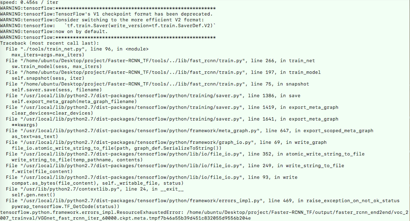 Resourceexhaustederror Vggnet Fast Rcnn Iter 60000 Ckpt Meta Tmp7b4 · Issue 182