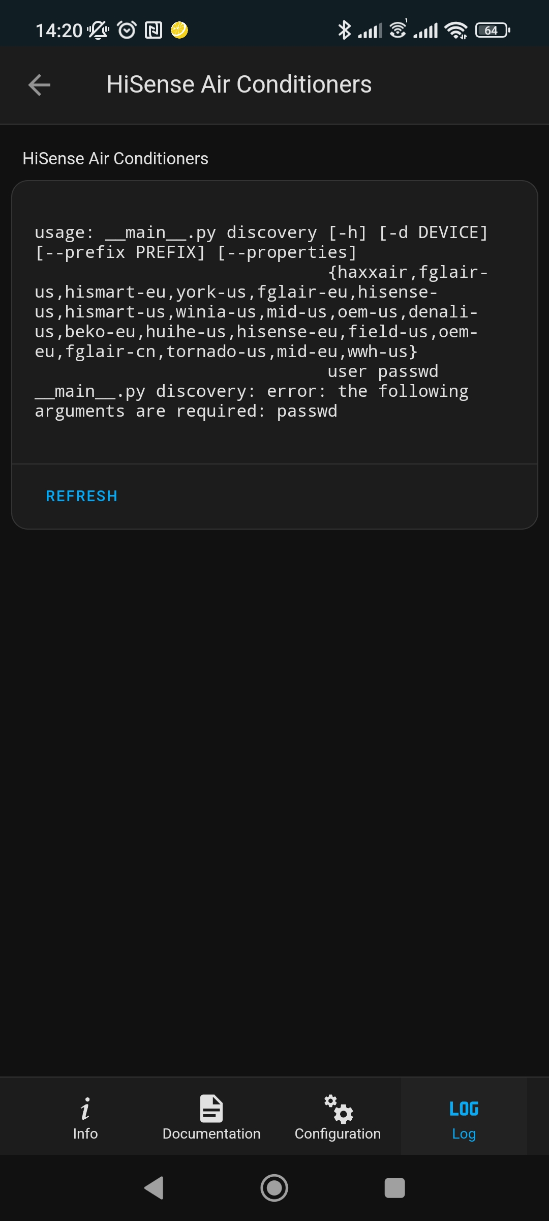 error: the following arguments are required: passwd · Issue #238 · deiger/AirCon · GitHub