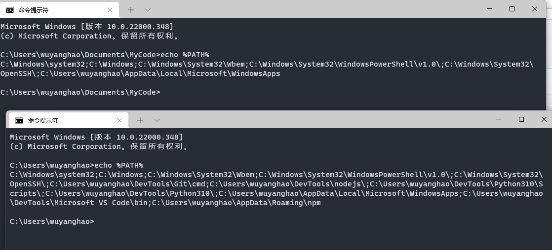 windows terminal‘s environment variables are inconsistent · Issue ...