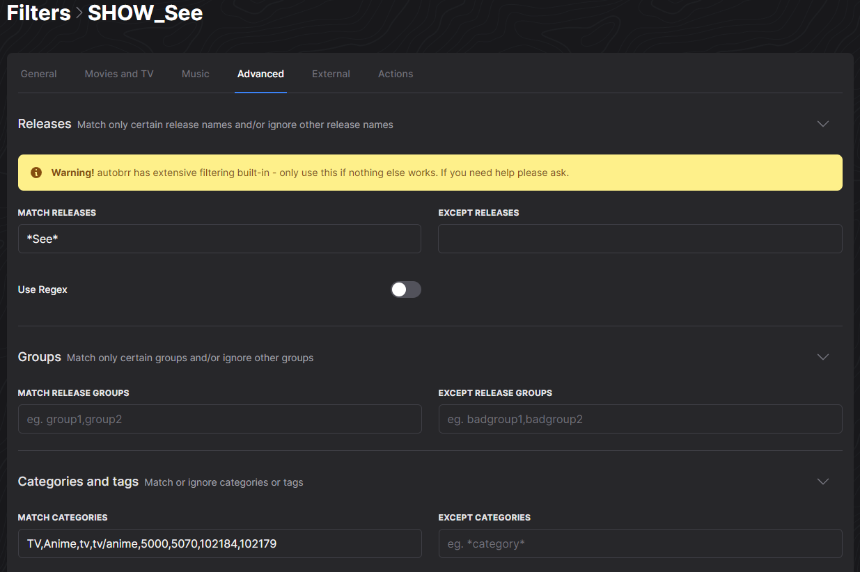 Category not matching (Prowlarr) · Issue #481 · autobrr/autobrr · GitHub