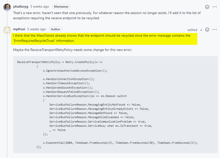 MassTransit Queues Stops processing after _error queue is deleted · Issue #4016 · MassTransit ...