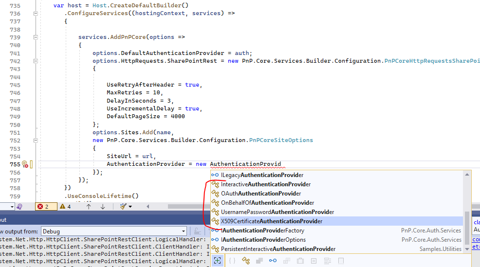 Configuring authentication · pnp pnpcore · Discussion #1105 · GitHub