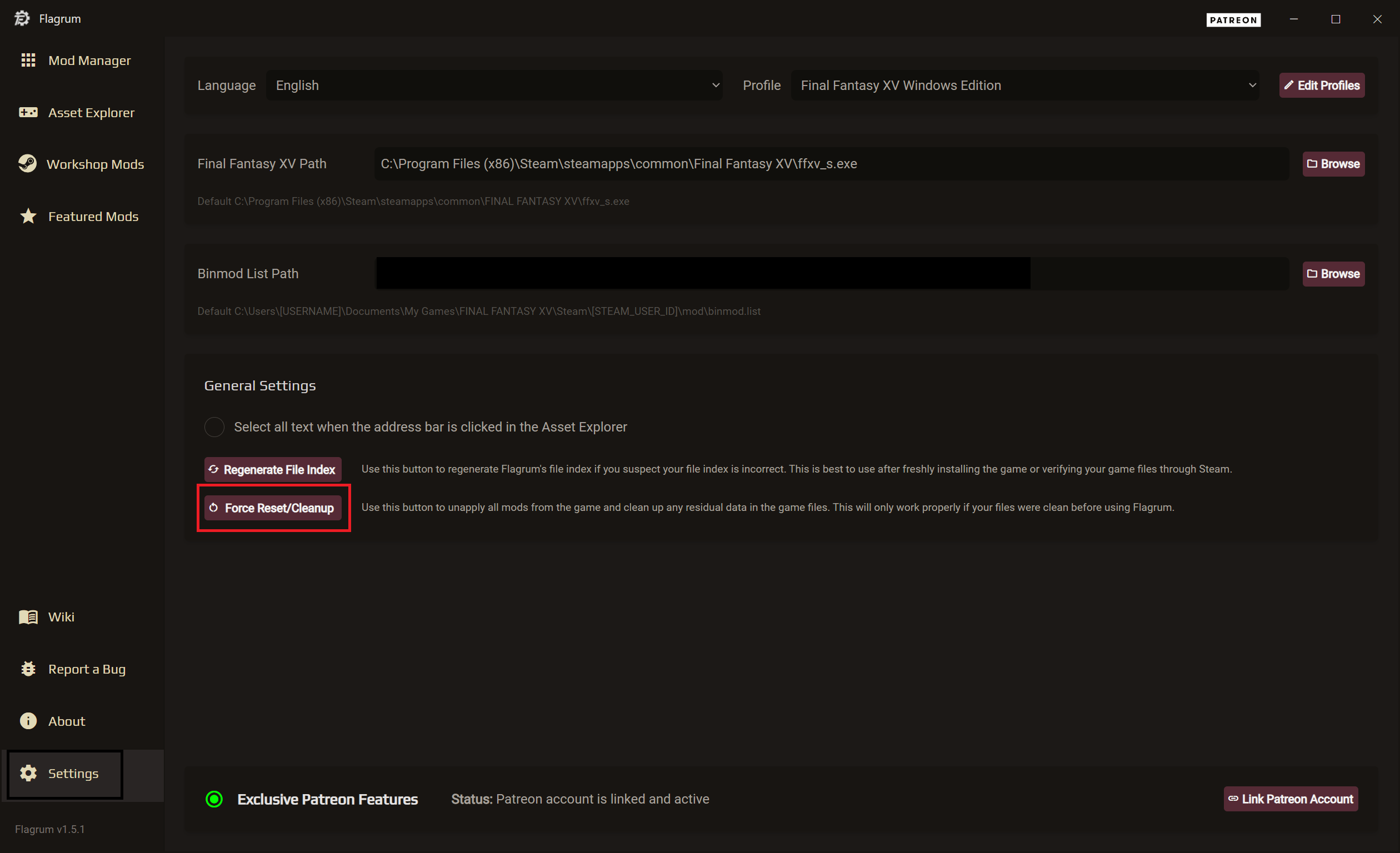 Using the Mod Manager - Kizari/Flagrum GitHub Wiki