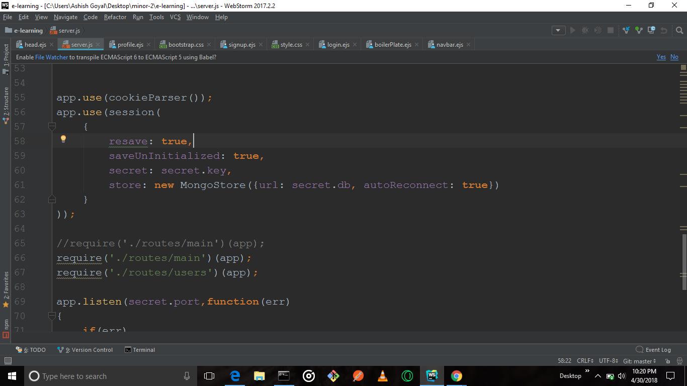 Express Session Deprecated Undefined Saveuninitialized Option Provide Saveuninitialized Option