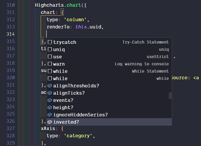Option to hide snippets in suggestion list when no code is written, so that intellisense items ...