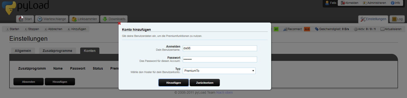 [Premium.To] won't add account · Issue #2926 · pyload/pyload · GitHub