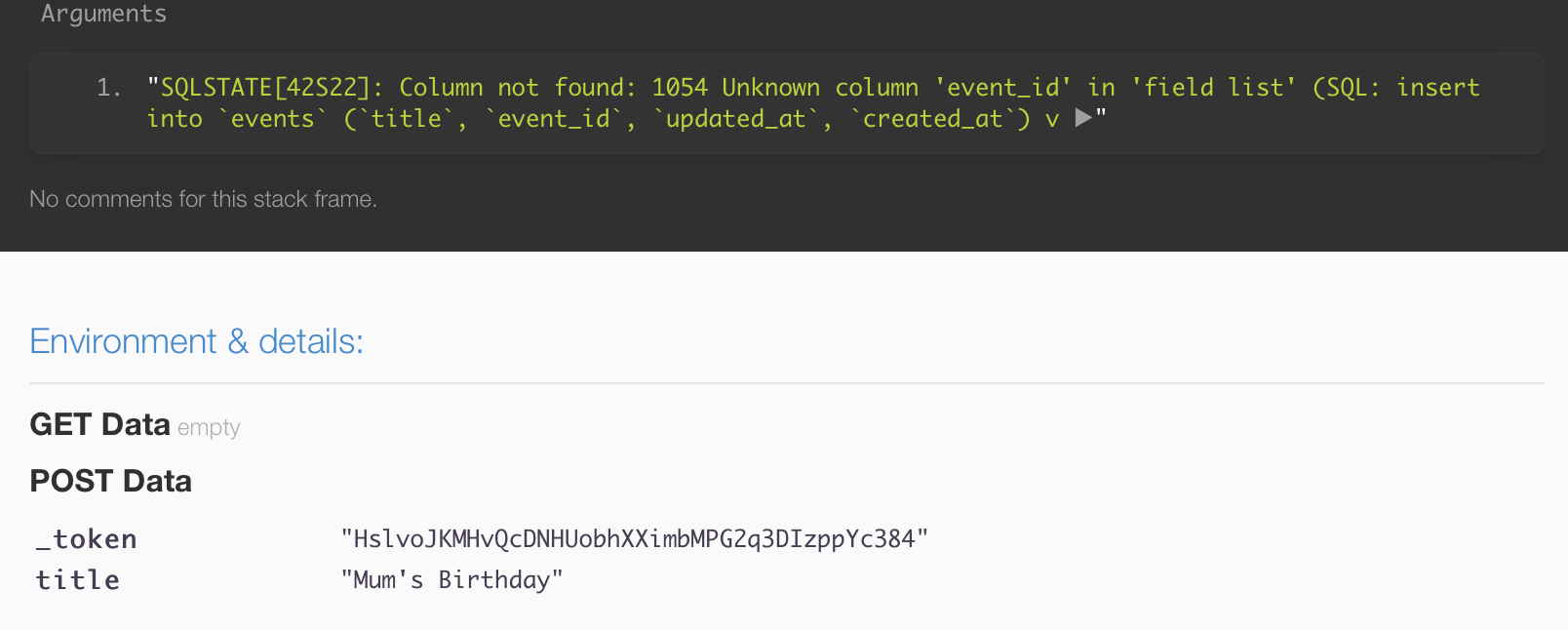 When saving an entity containing a HasOne relationship, Voyager tries to write the related id ...