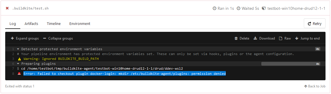 Plugins checkout does not work on WSL2 · Issue #1449 · buildkite/agent · GitHub