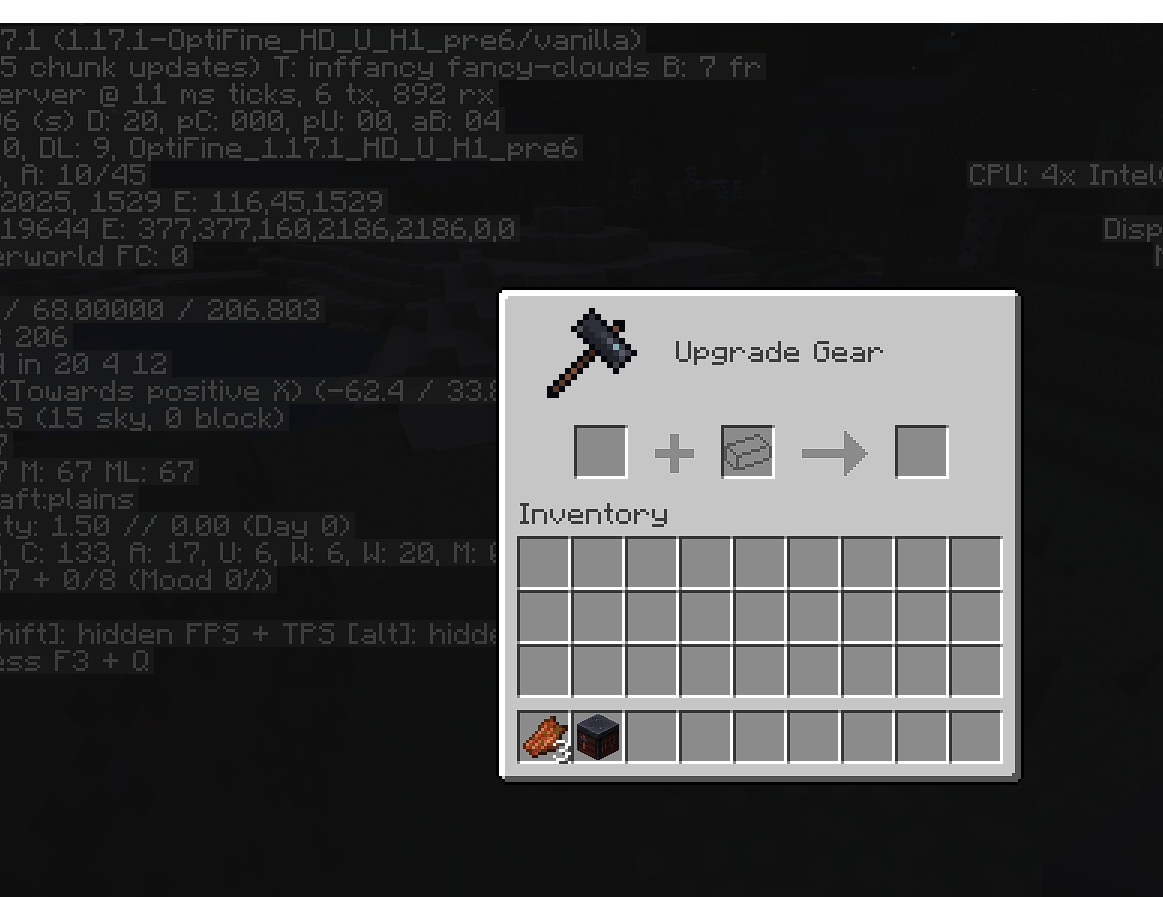 Smithing Table Ui Texture Bug · Issue 6249 · Sp614xoptifine · Github 