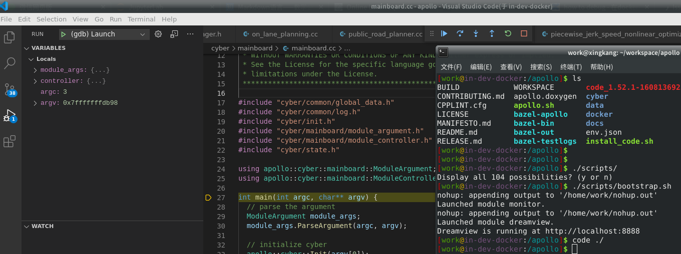 Debug Apollo 6 in vs code · Issue #13205 · ApolloAuto/apollo · GitHub