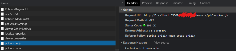 Open inside iframe in another site, pdf worker gets default url ...