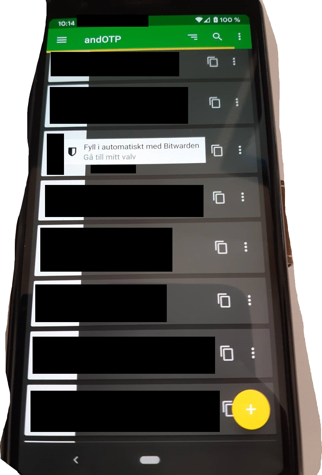 Overlay showing in andOTP after declining to save password · Issue #1392 · bitwarden/mobile · GitHub