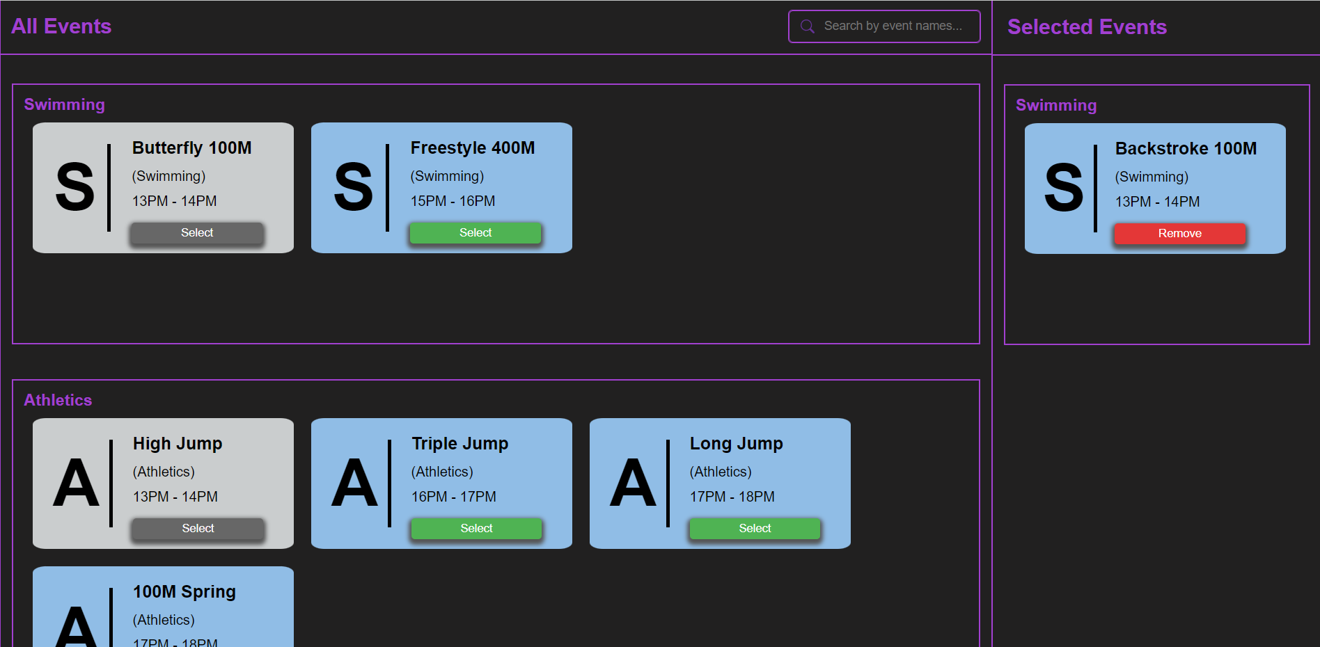 GitHub - Ashish2194/Sports-Events-Dashboard: A ReactJS web app which ...