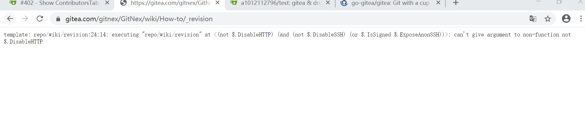 bug: the history page of WIKI can't open · Issue #11057 · go-gitea/gitea · GitHub