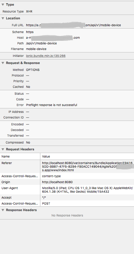 POST requests fails "Preflight response is not successful" · Issue #70 · ionic-team/cordova ...