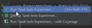 Using the gutter icon in IntelliJ may not run the tests. · Issue #568 ...