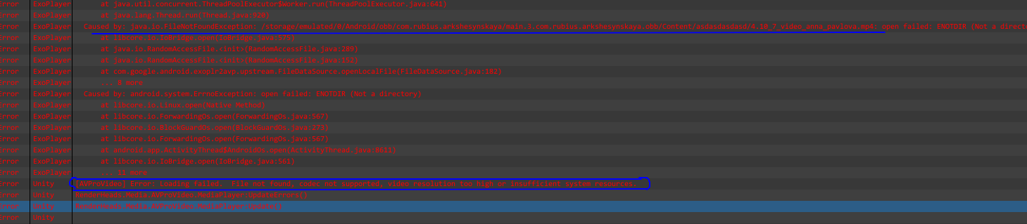 Android video not playing. Cannot open fileform obb · Issue #1364 · RenderHeads/UnityPlugin ...