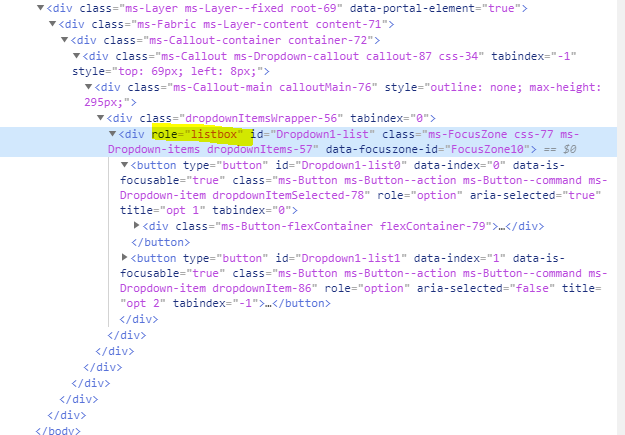 Dropdown does not propagate aria-labelledby in option list · Issue ...