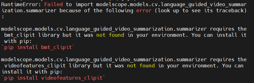 bmt_clipit and videofeatures_clipit · Issue #96 · modelscope/modelscope · GitHub