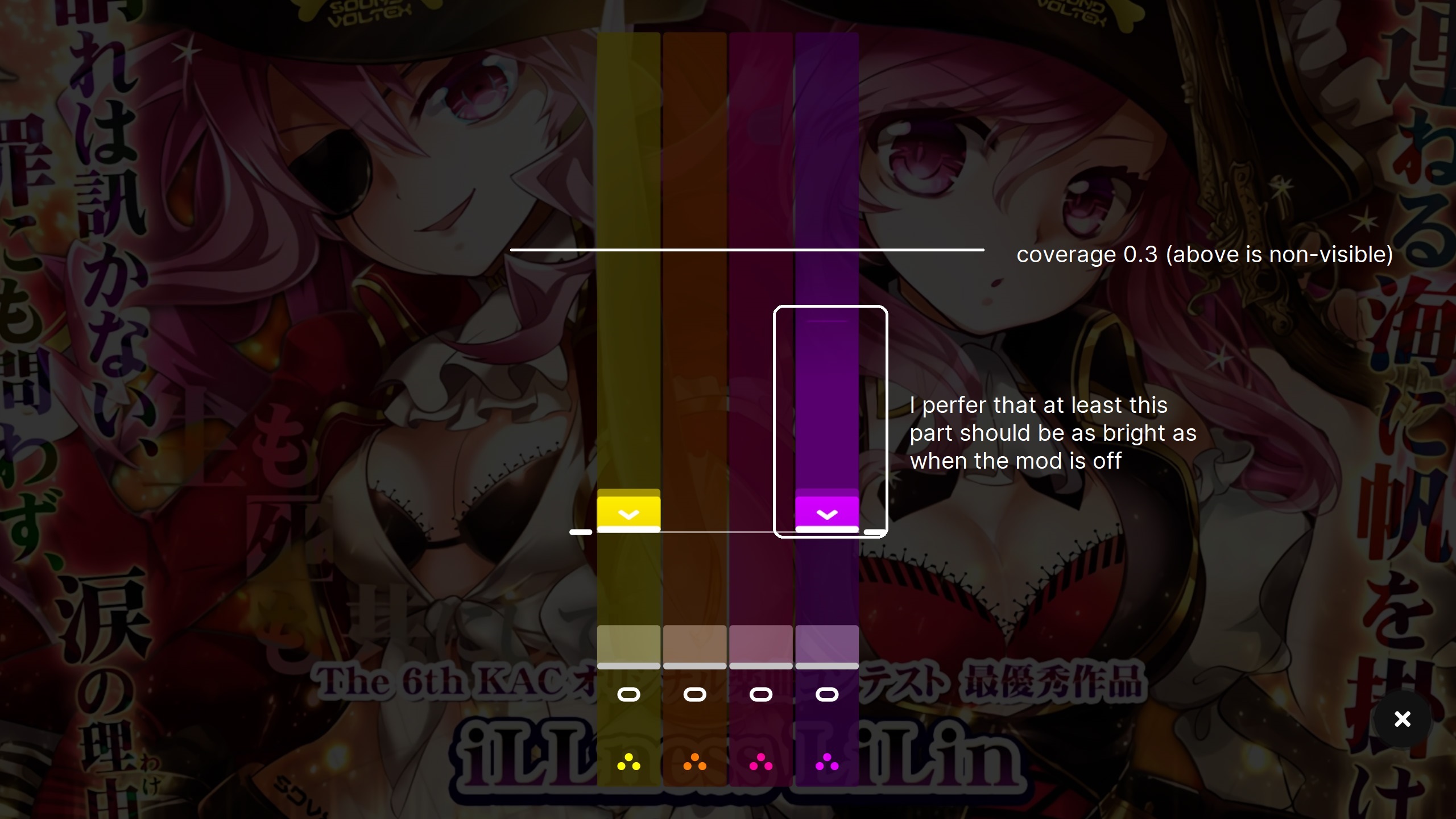 mania "fade in" mod makes holds darker and hard to read · ppy osu · Discussion #22482 · GitHub