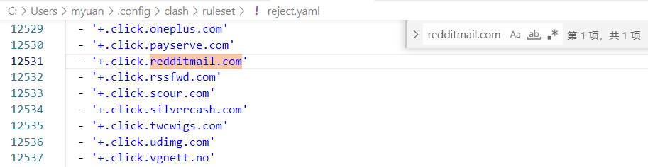 `click.redditmail.com` 被拒绝 · Issue #104 · Loyalsoldier/clash-rules · GitHub