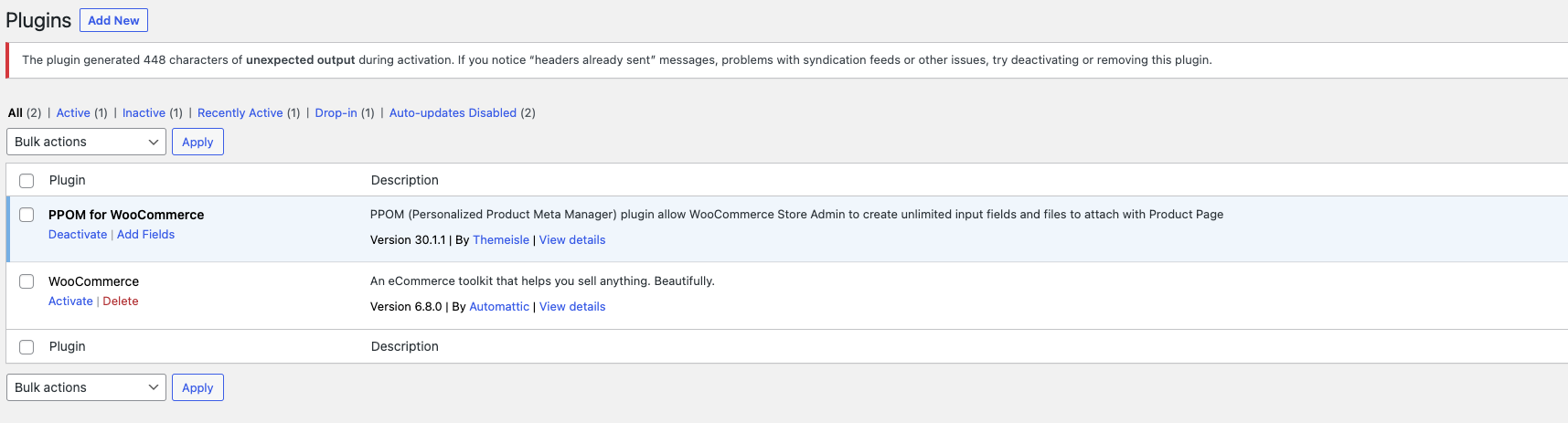 Unexpected output warning when plugin is activated · Issue #4 · Codeinwp/woocommerce-product ...