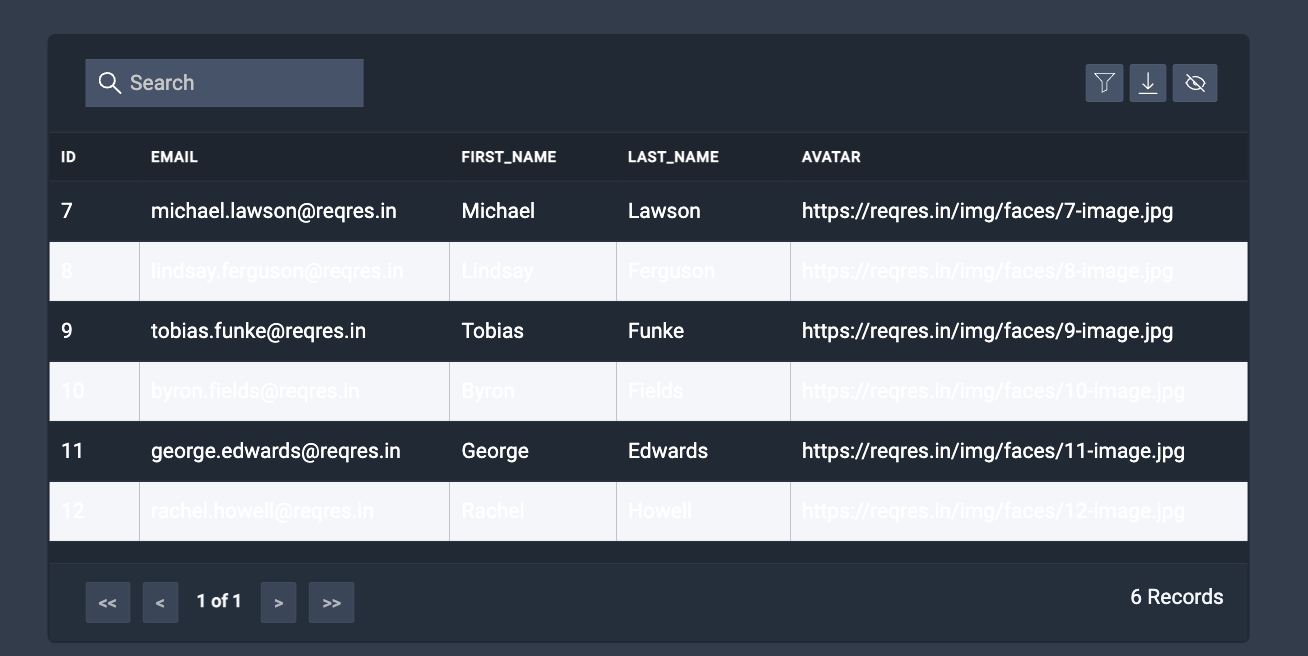 dark mode on table's `striped` and `Striped & Bordered` table type mode · Issue #4578 · ToolJet ...