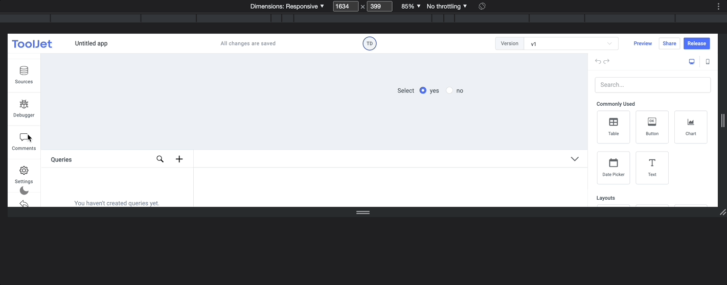 Scrollbar for editor sidebar and queries tab · Issue #4815 · ToolJet ...