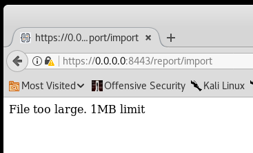 "File too large. 1MB limit" error on report import · Issue #338 · SerpicoProject/Serpico · GitHub