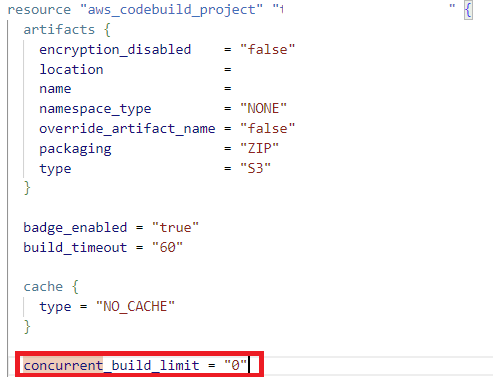 concurrent_build_limit in aws_codebuild_project is returning 0. · Issue #1610 ...