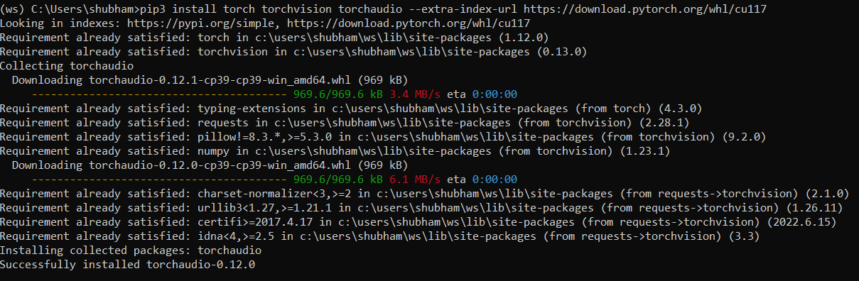 @glenn-jocher Yeah, I have created a new virtual environment in Python ...
