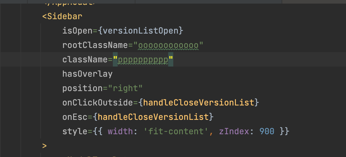 Sidebar: Значение свойства rootClassName не применяется к корневому контейнеру · Issue #2302 ...