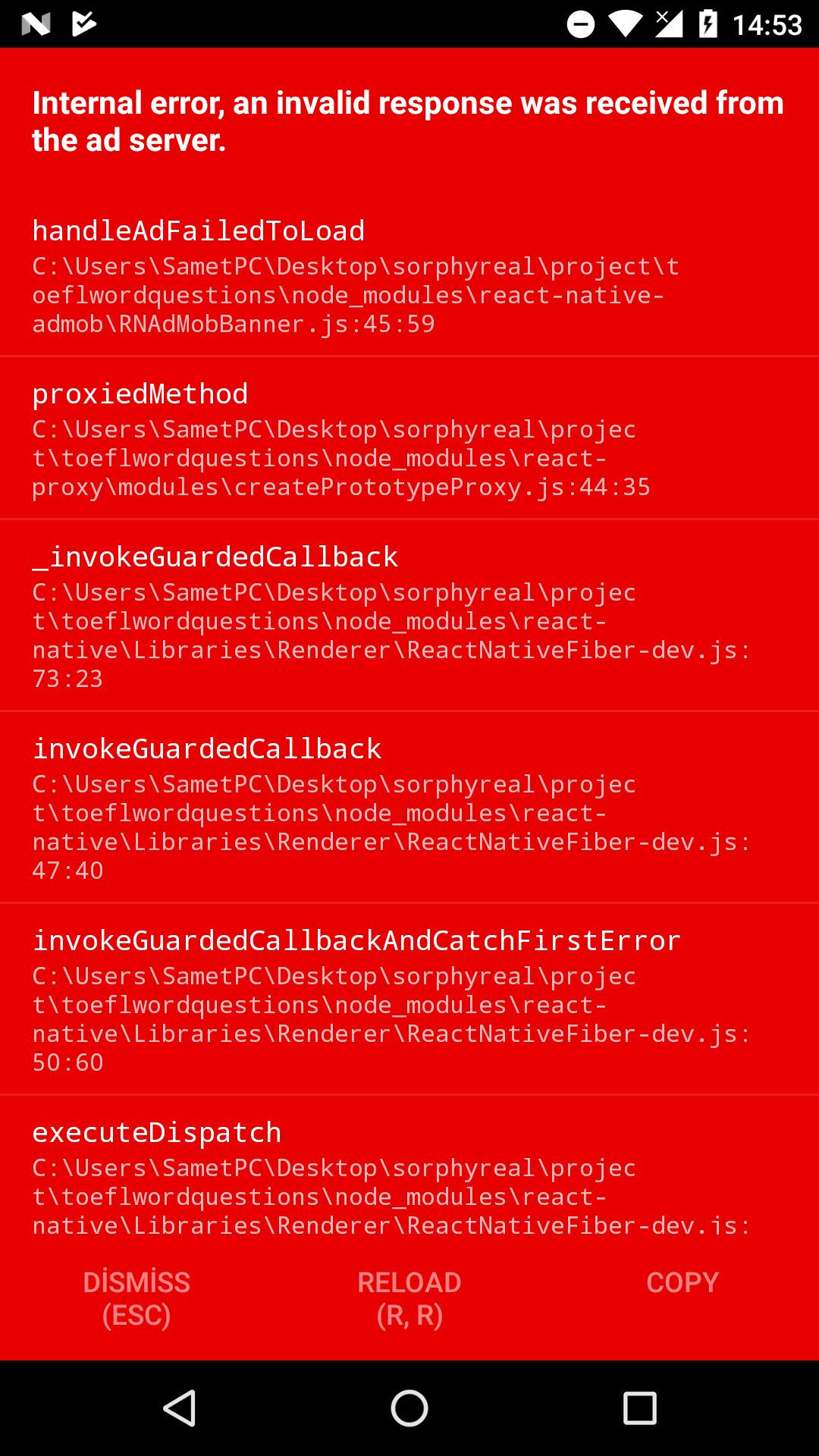 Internal Error An Invalid Response Was Received From The Ad Server · Issue 250 · Sbugert