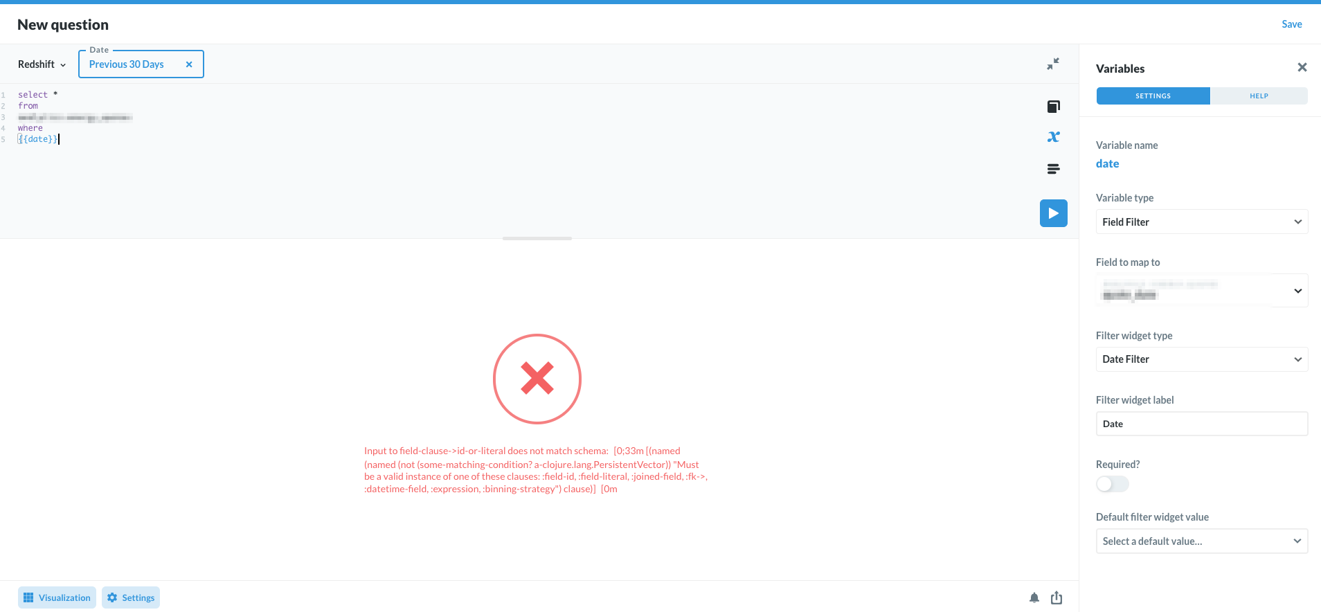 Field filters break SQL-type questions for Redshift data sources in v0.36.0 · Issue #12984 ...