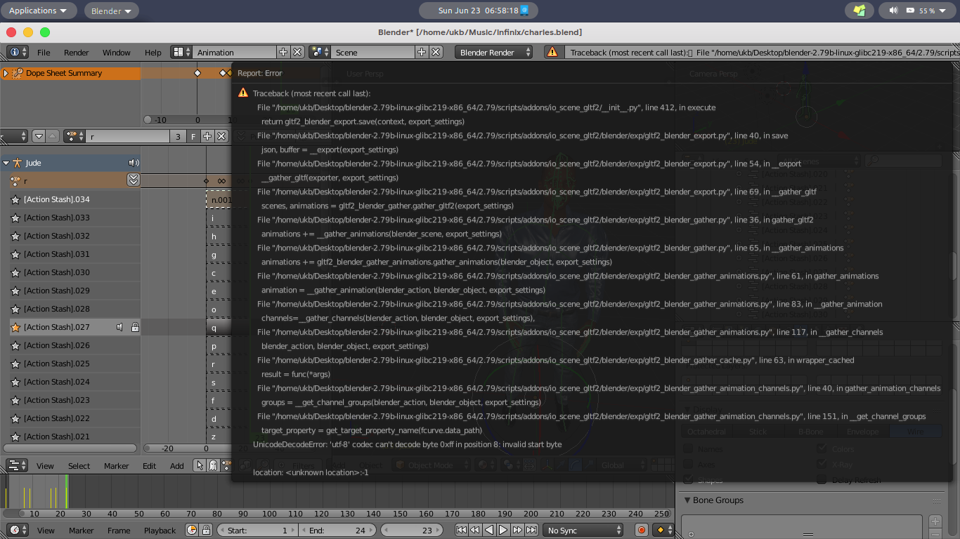 Blender 2.8 Multiple Animations Fail in Export · Issue #391 · KhronosGroup/glTF-Blender-IO · GitHub
