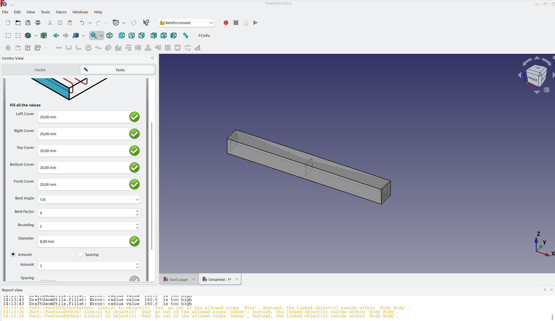 wrong dimensions when pick existent reinforcement · Issue #177 · amrit3701/FreeCAD-Reinforcement ...