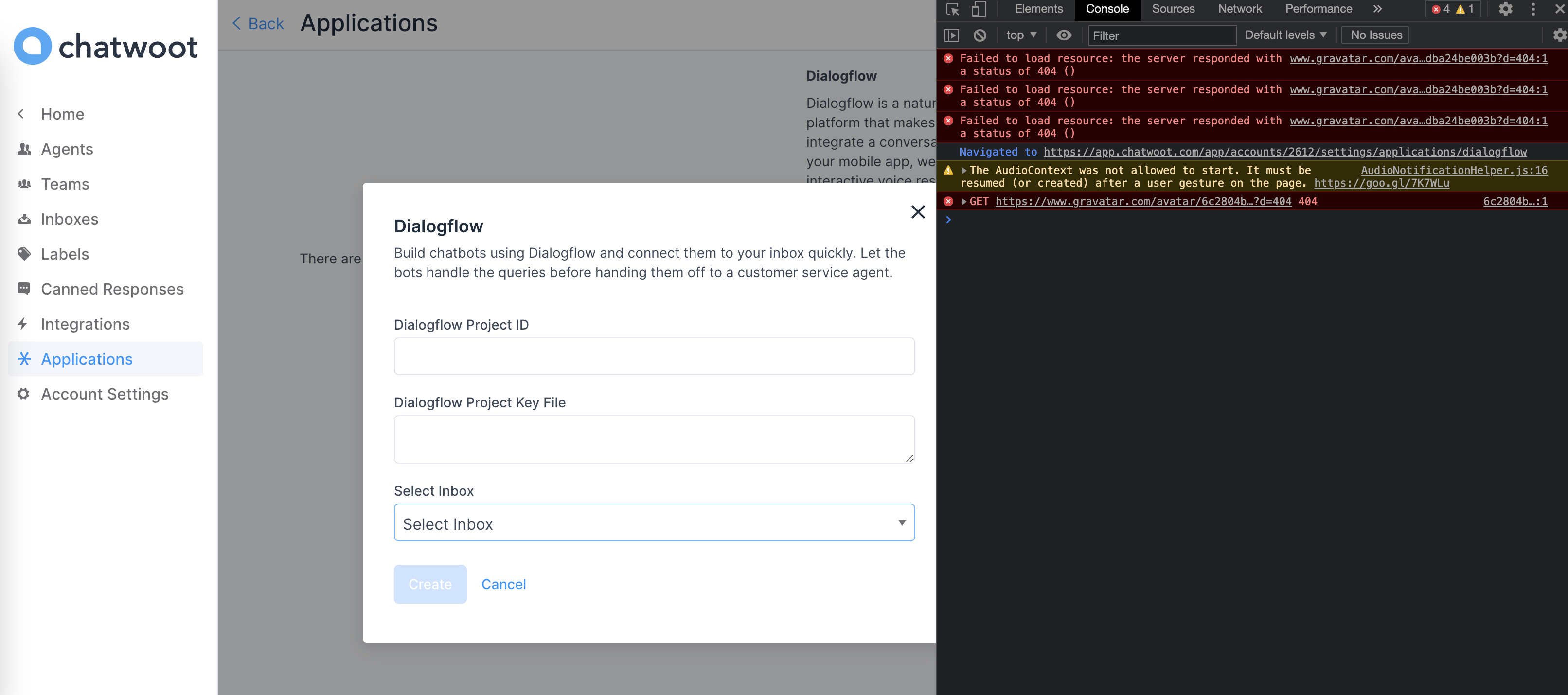 Dialogflow integration for API type inboxes · Issue #2461 · chatwoot/chatwoot · GitHub