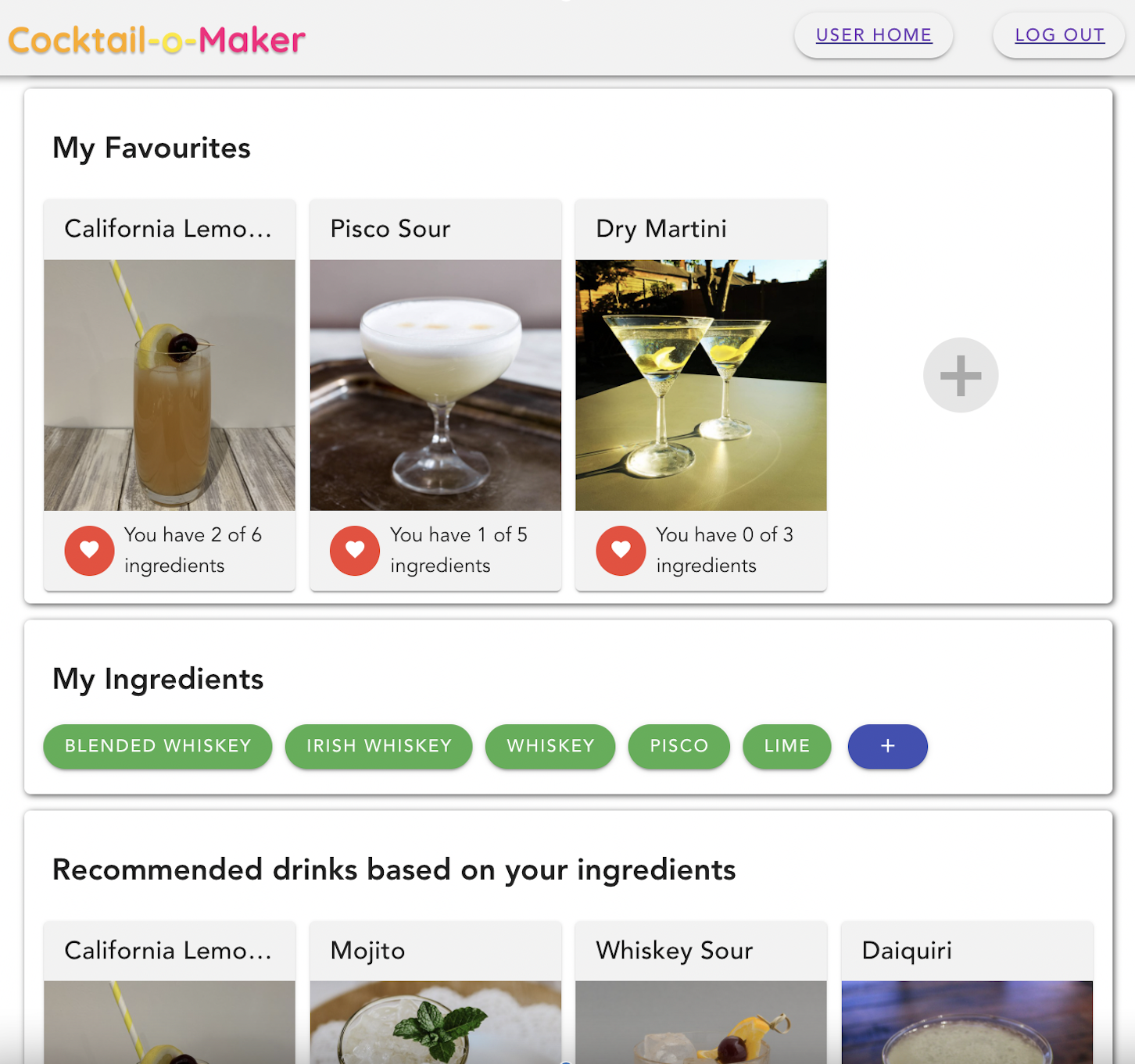 GitHub - fredrikmalmberg/cocktail-o-maker: Find cocktails based on the ingredients you have at ...