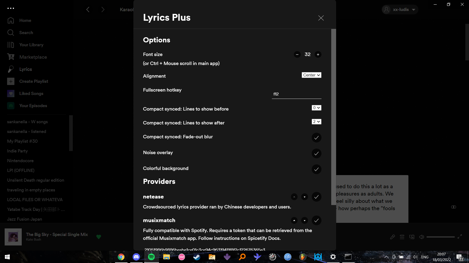 Black background on Lyrics Plus · Issue #1538 · spicetify/cli · GitHub