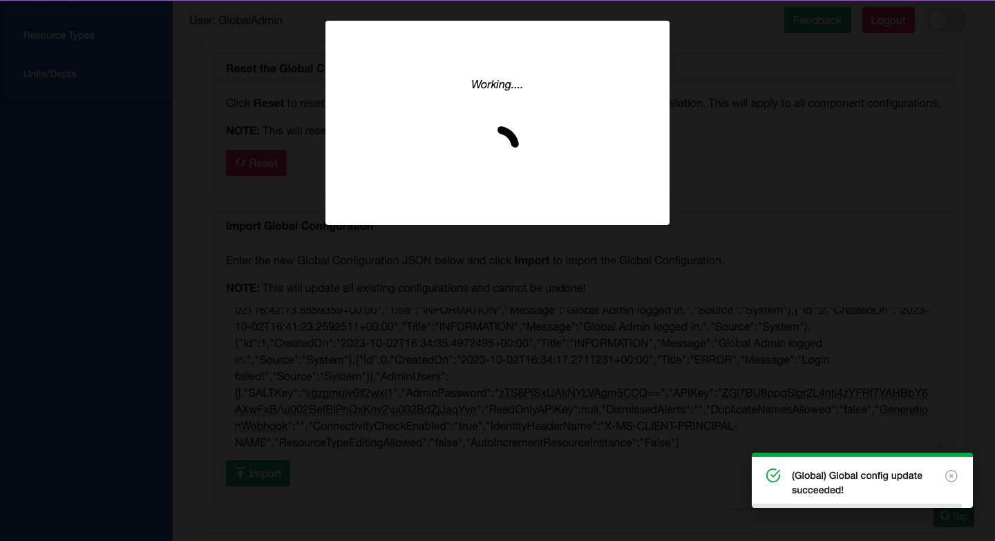 Config Import Screen working indefinitely · Issue #28 · mspnp/AzureNamingTool · GitHub