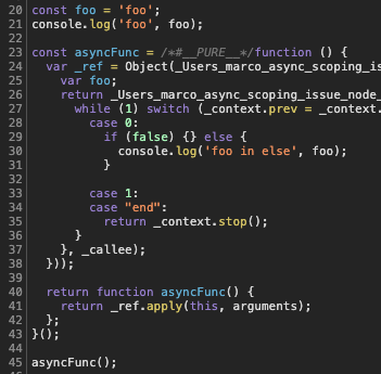 Global const is undefined in async function · Issue #12784 · babel/babel · GitHub