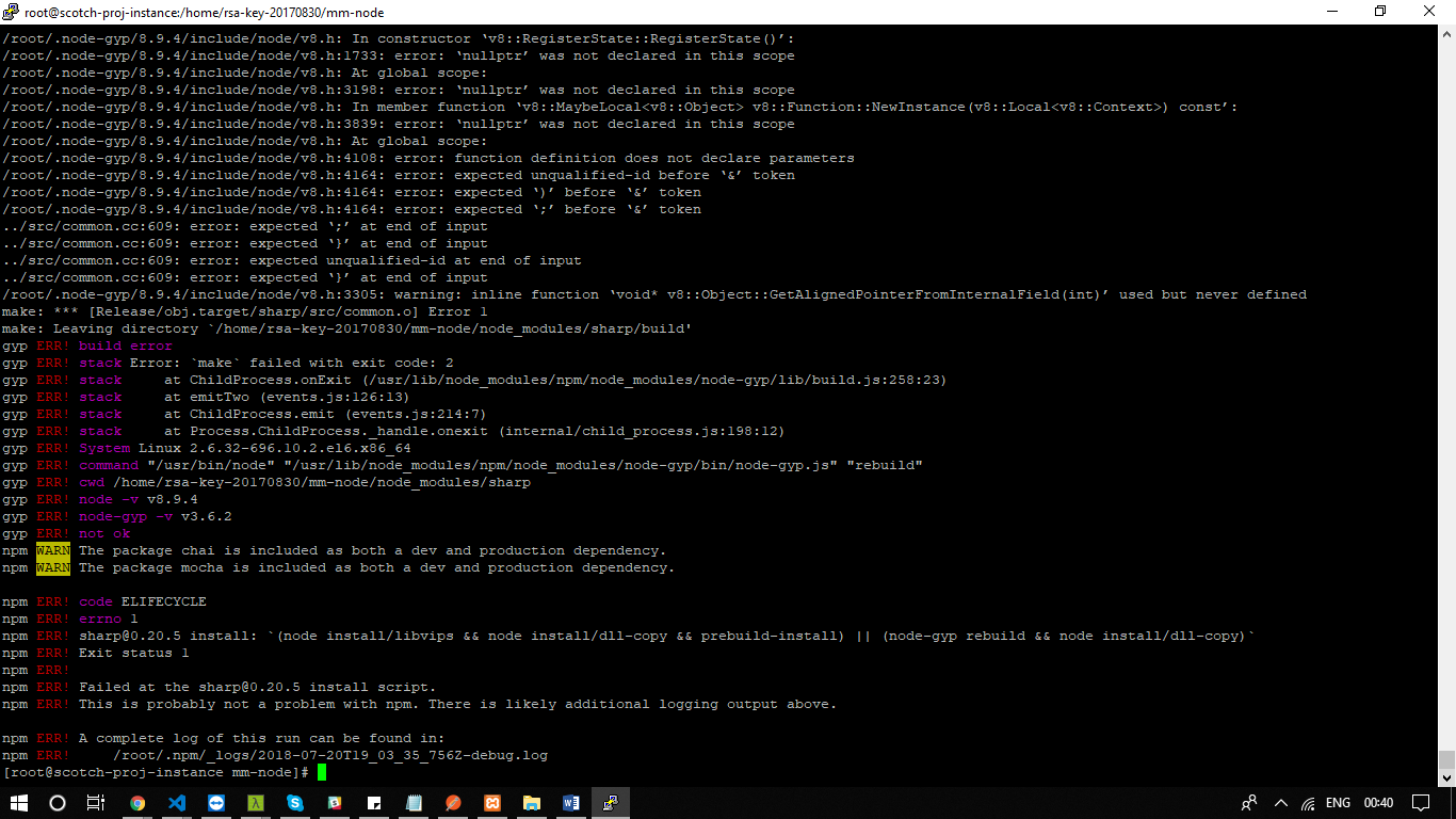 Issue while installing the module on Centos 6 linux system. · Issue #1300 · lovell/sharp · GitHub