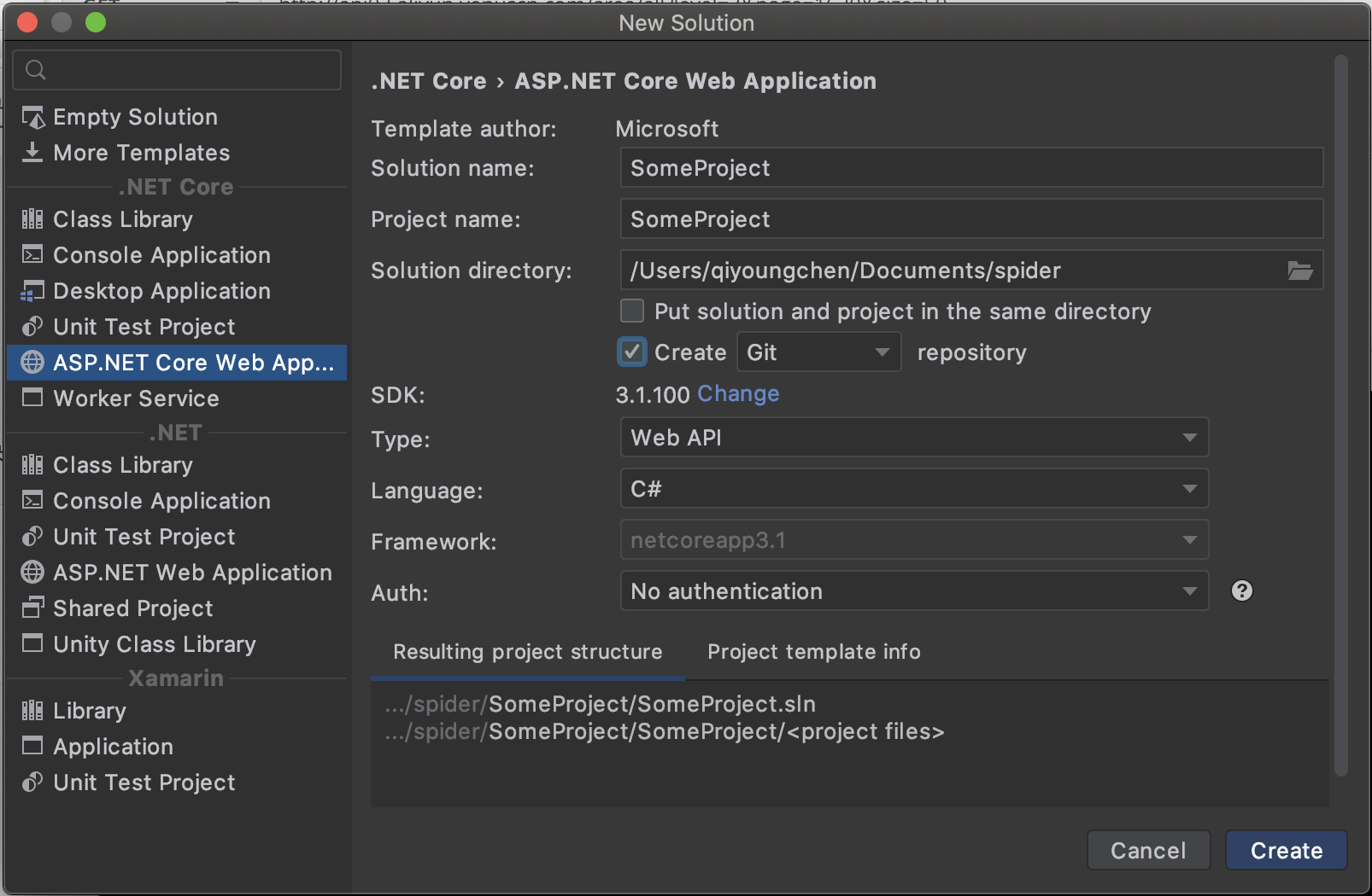 "Create" Button doesn't work And dotnet crashed in MacOS 10.15.2 (19C57) · Issue #2452 · github ...