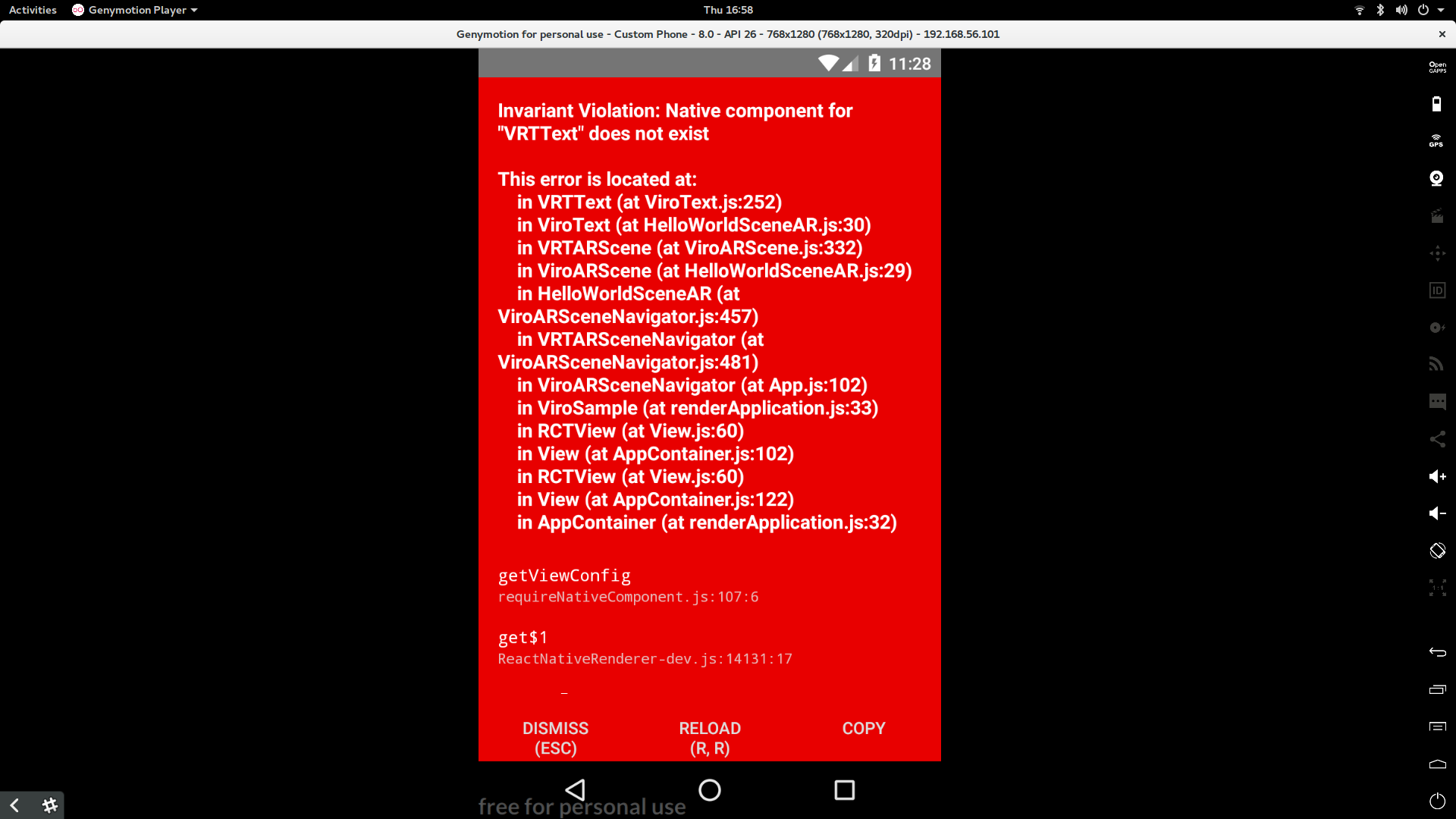 Not able to start viro-app on my android device · Issue #447 · viromedia/viro · GitHub