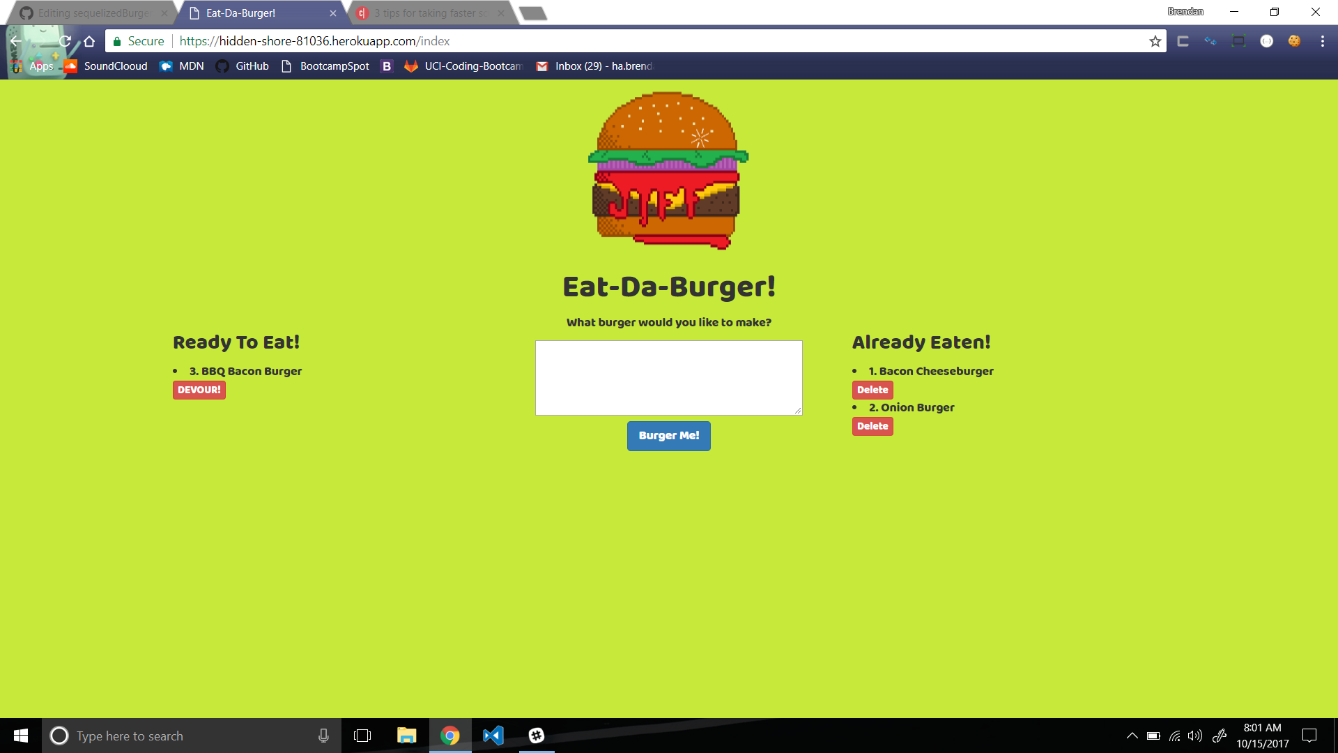 GitHub - BrendanHa07/sequelizedBurger: A Node, Express, Handlebars, and MySQL app that allows to ...