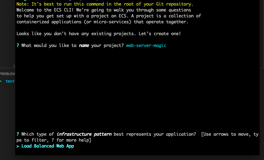 Arrow keys in "archer init" template step generate lots of newlines · Issue #127 · aws/copilot ...