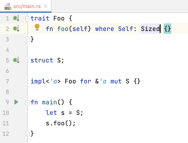 E0569 is not detected for methods implemented for mutable reference · Issue #9448 · intellij ...