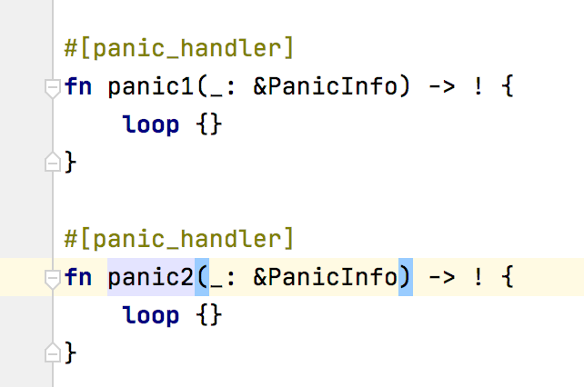 Support panic_handler attribute · Issue #5432 · intellij-rust/intellij-rust · GitHub