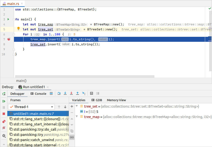 GDB BTreeMap/BTreeSet pretty printers don't work since 1.44 · Issue #5722 · intellij-rust ...